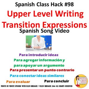 Spanish Transition Words and Song to Help Remember Them When Writing ...